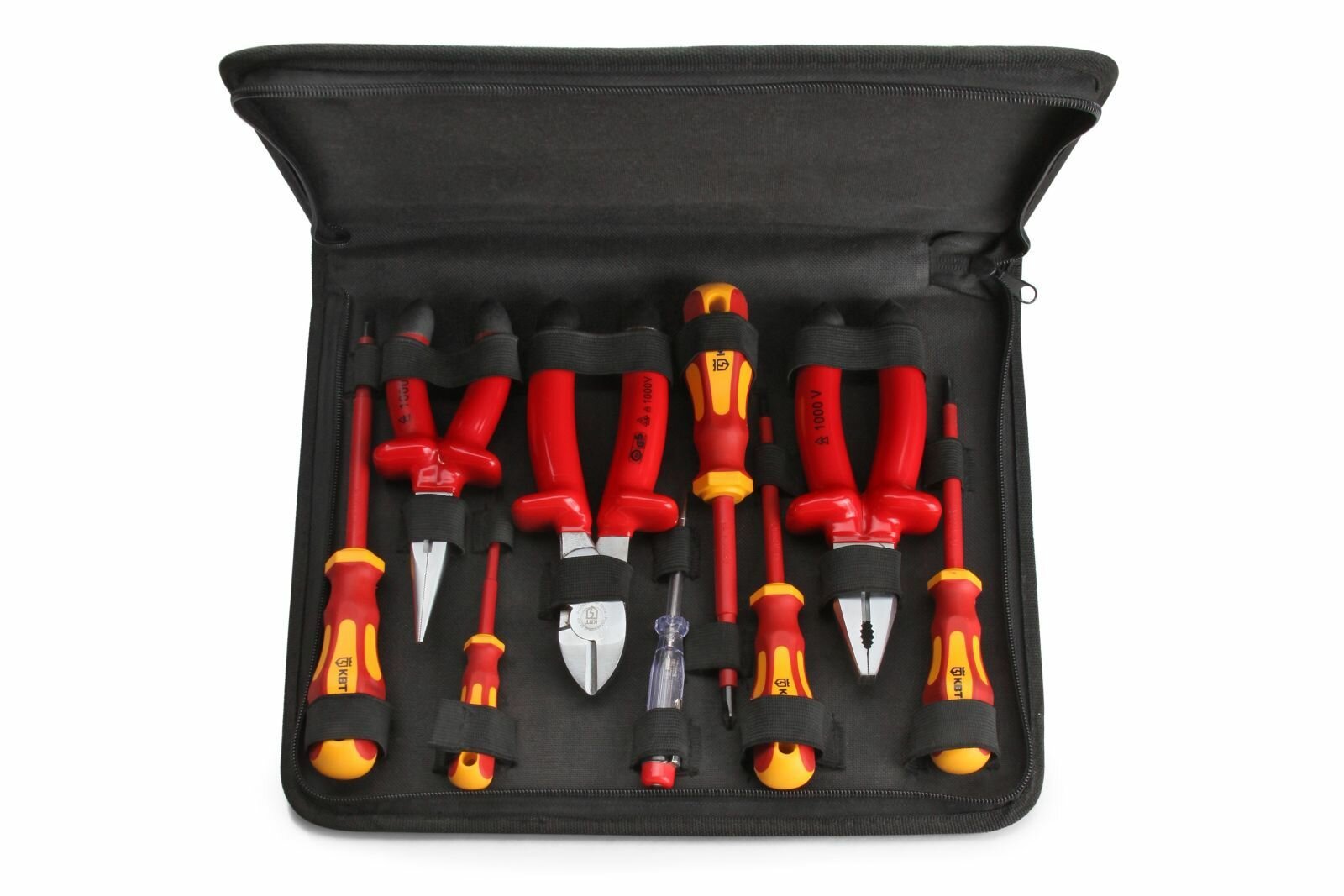 Набор диэлектрического инструмента КВТ эксперт, 40х260х340 мм, 9 предметов