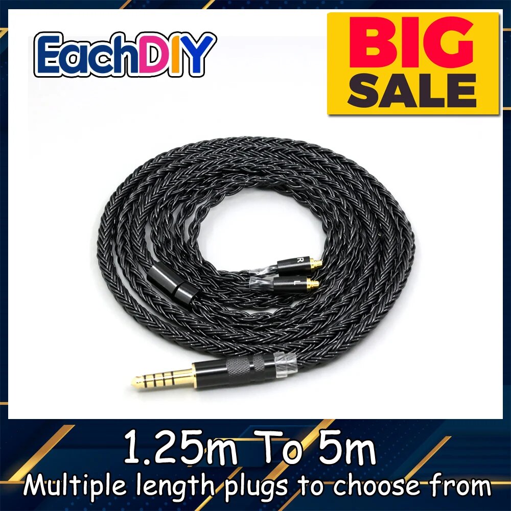 Черный плетеный кабель для наушников FiiO 16 Core