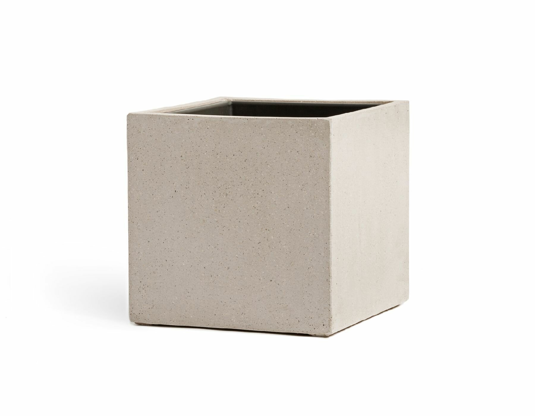 Кашпо TREEZ Effectory Beton Куб Белый песок 50*50*50 см
