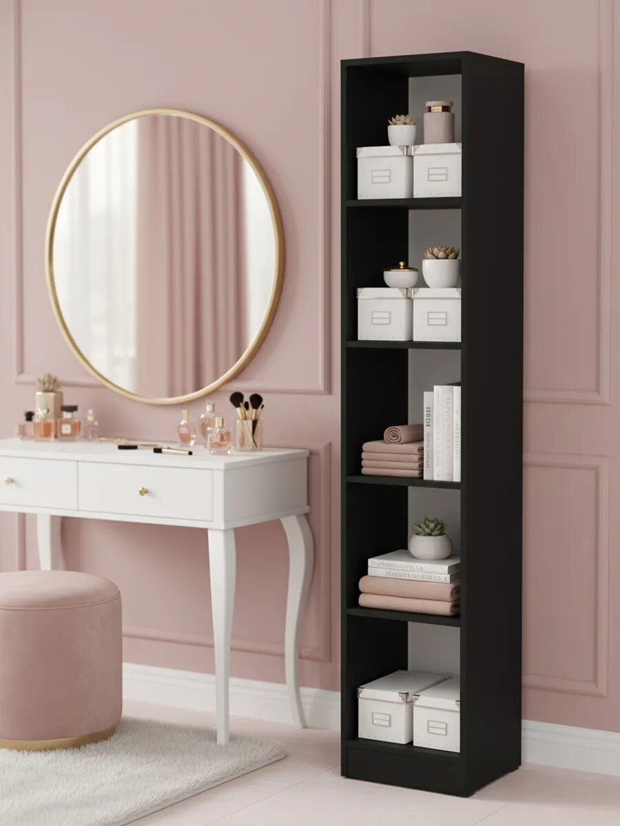 Деревянный шкаф пенал FRESTER распашной с полками в прихожую, от производителя