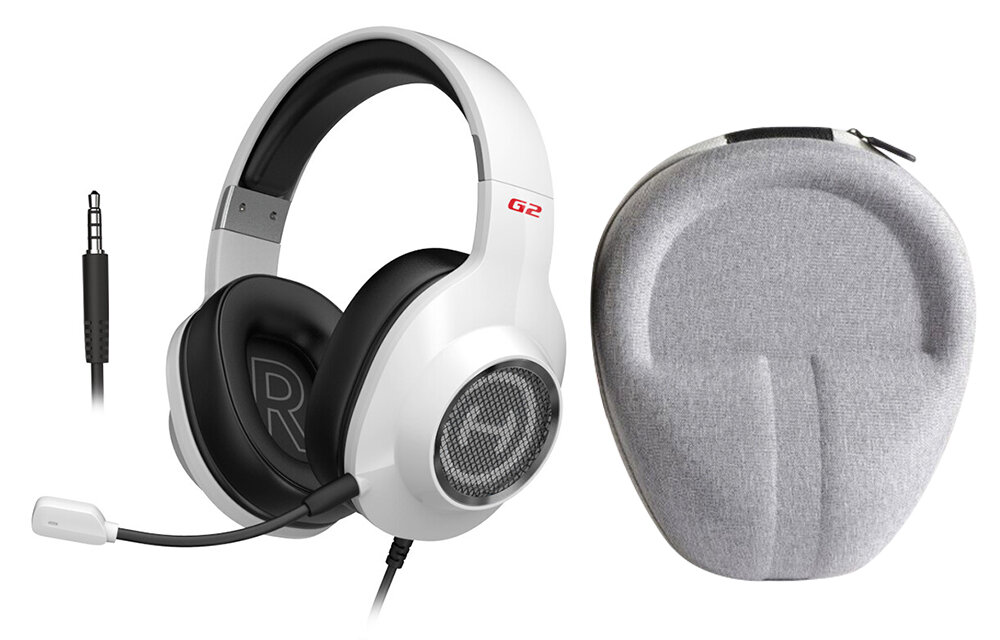 Наушники проводные Edifier G2 Standard Edition, белые, с чехлом для хранения