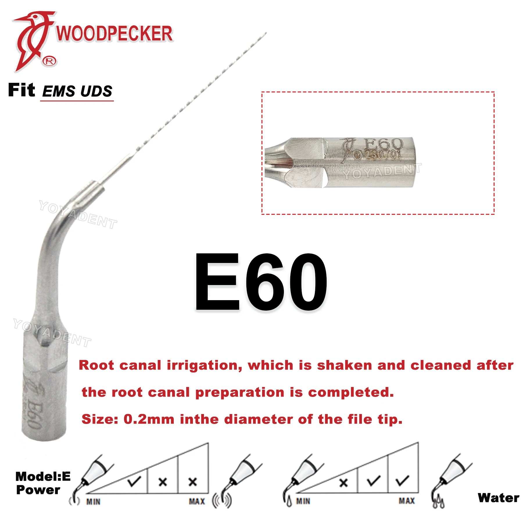 Насадка Woodpecker E60 для корневых каналов