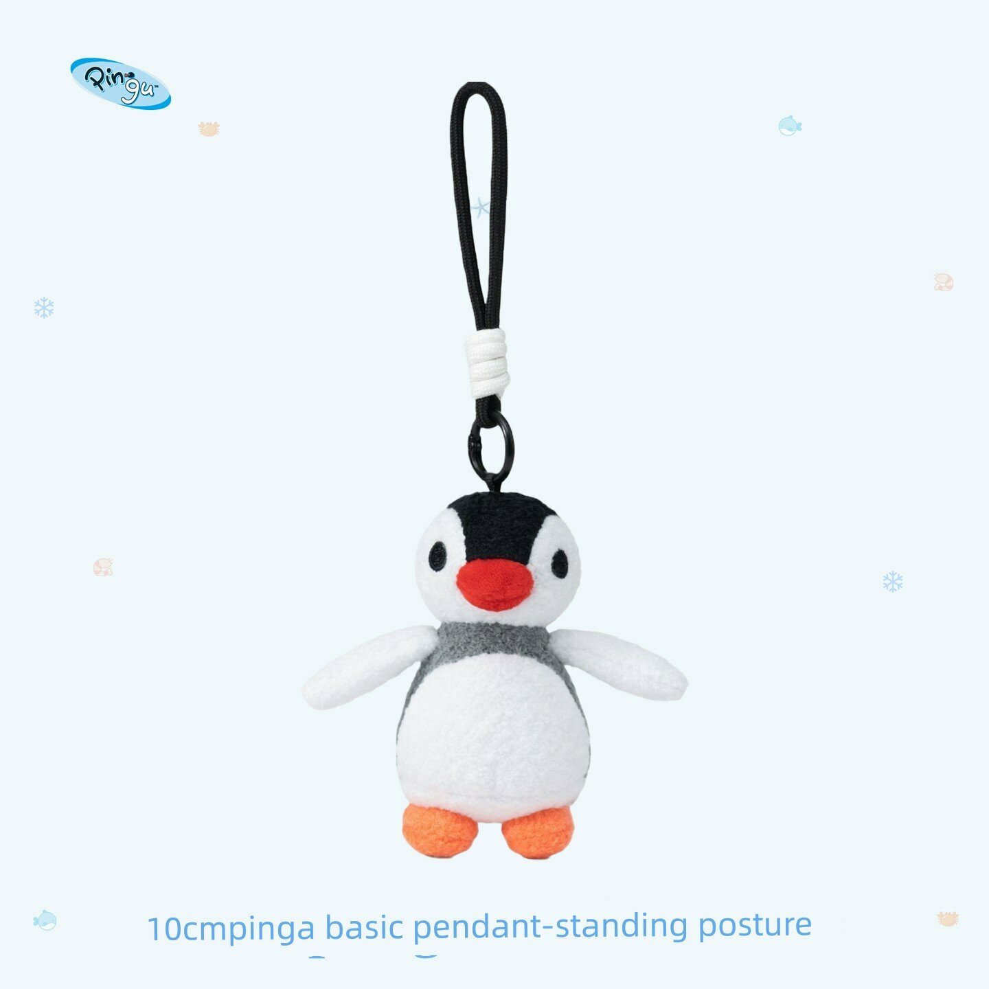 Плюшевая игрушка-подвеска «Пингу», плюшевый пингвин, брелок для сумки, милый сувенир, подарок Подвеска 10 см, стоящая