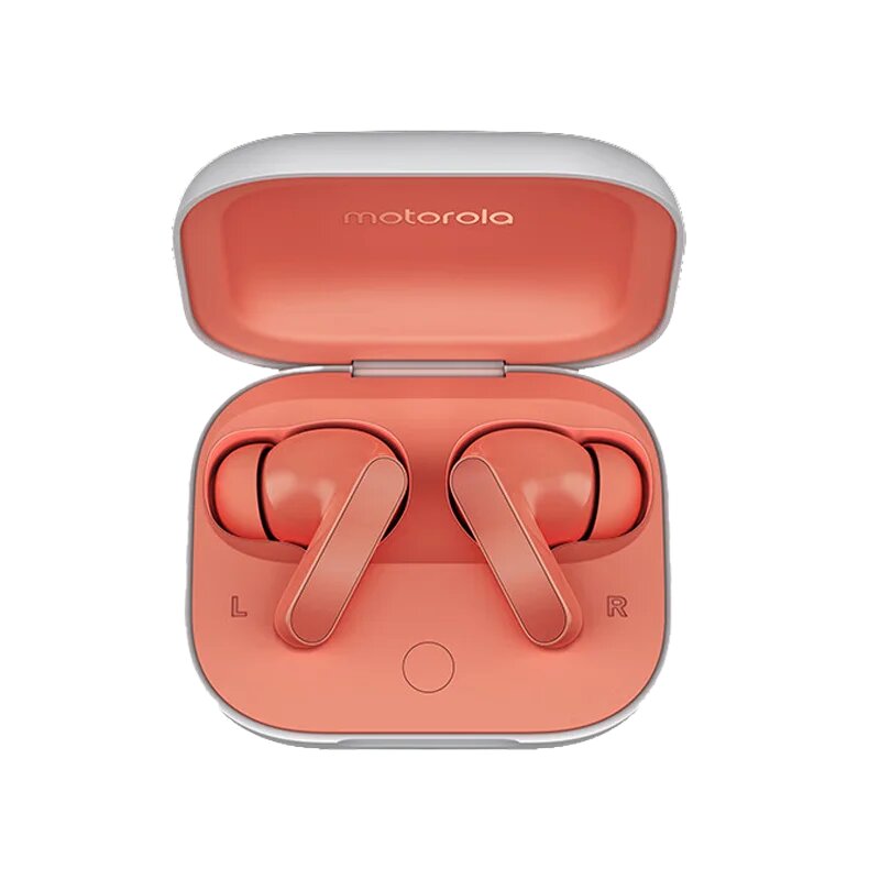 Lenovo moto Buds Беспроводные наушники Bluetooth 5.3 со шумоподавлением Розовый, Coral Orange