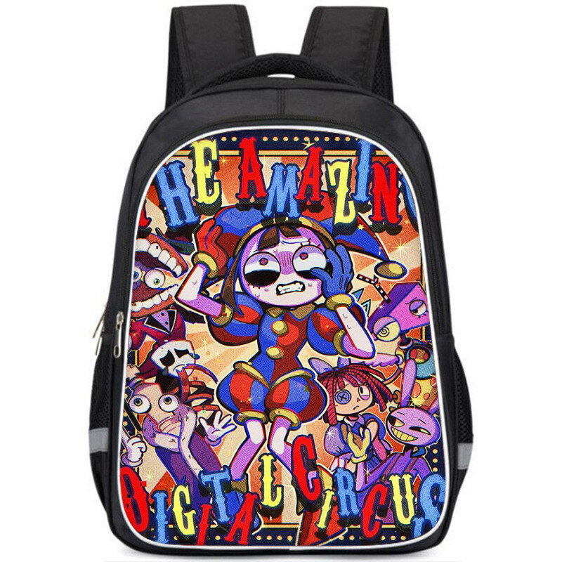 Рюкзак школьный нейлоновый для мальчиков удивительный цифровой цирк большие и маленькие размеры стиль с маленький
