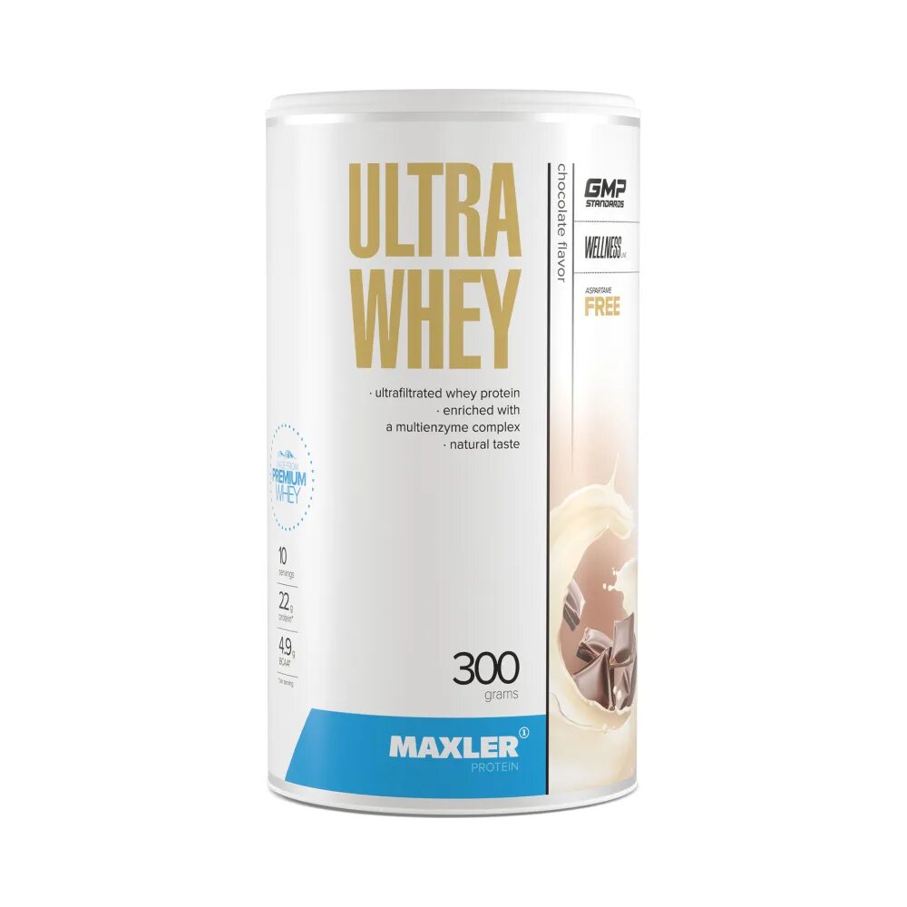 Протеин сывороточный для мужчин и женщин в порошке Maxler Ultra Whey 300г Шоколад