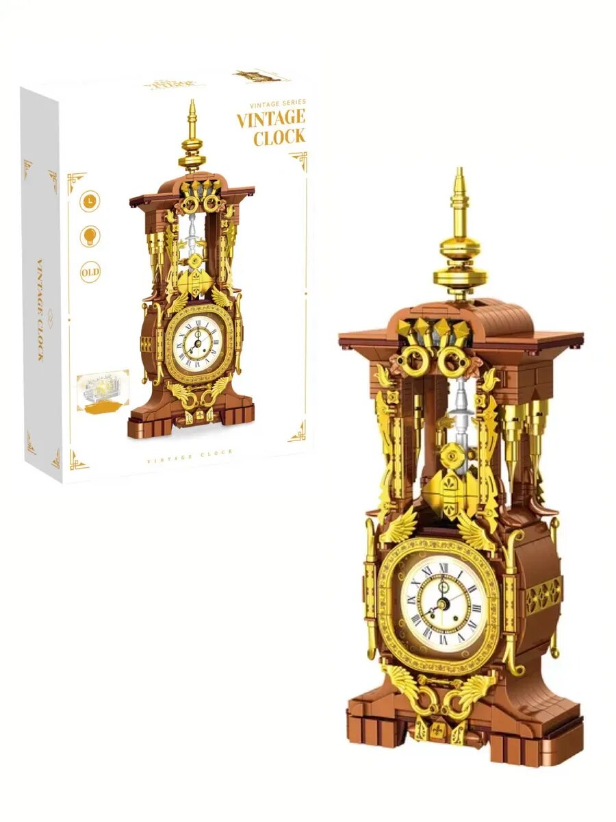 Конструктор 3D модель, Винтажные часы, Т2149
