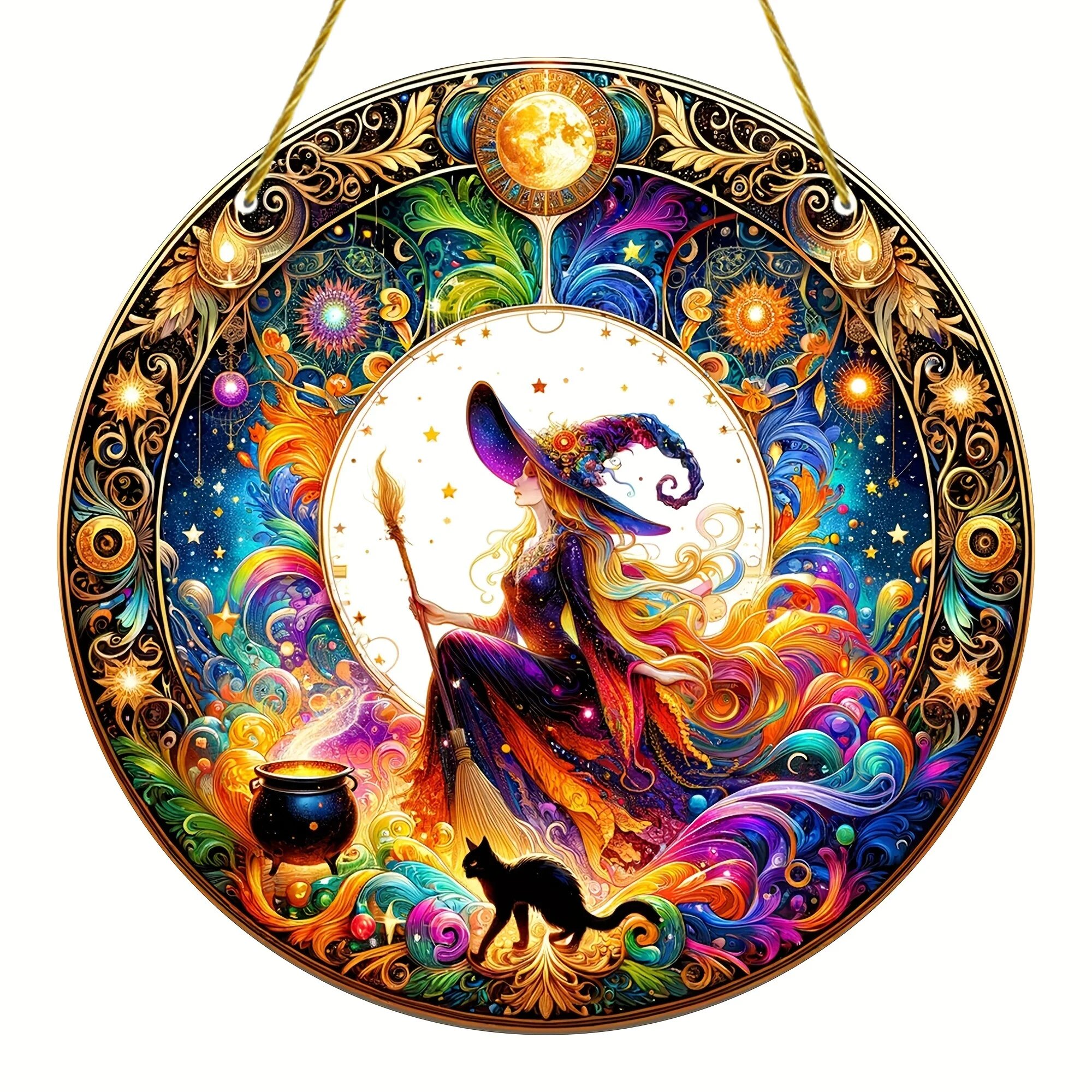 2D Плоское Акриловое Украшение Для Окна С Эффектом Разноцветного Стекла, Солнцехранитель, Декор Для Хэллоуина, Подарок Для Дома