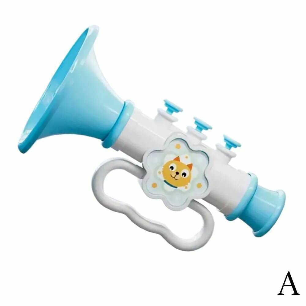 Детская музыкальная игрушка труба "Малыш трубач", музыкальный инструмент для малышей, развитие слухового восприятия, дудка