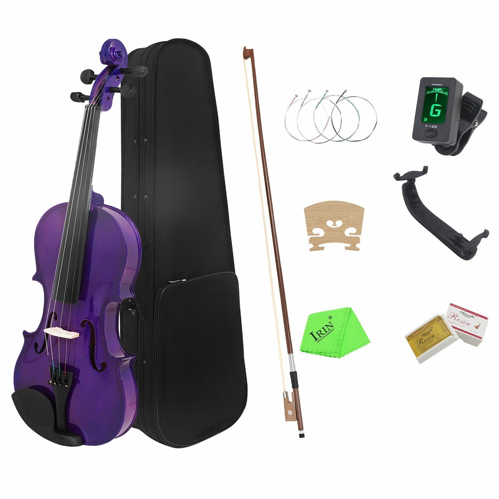 Набор скрипок для начинающих и взрослых, размер 4/4