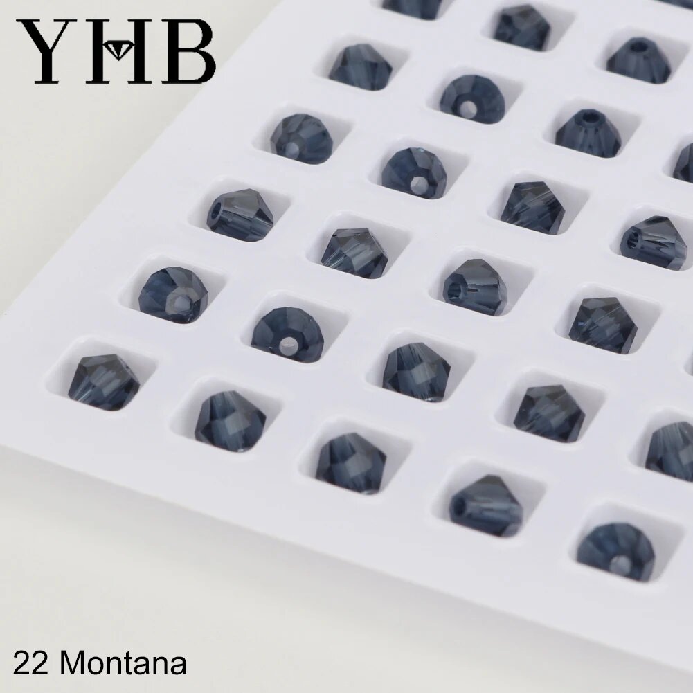 Стеклянные бикони бусины YHB 40 цветов Темно-синий, 240pcs 3mm, 22 Montana