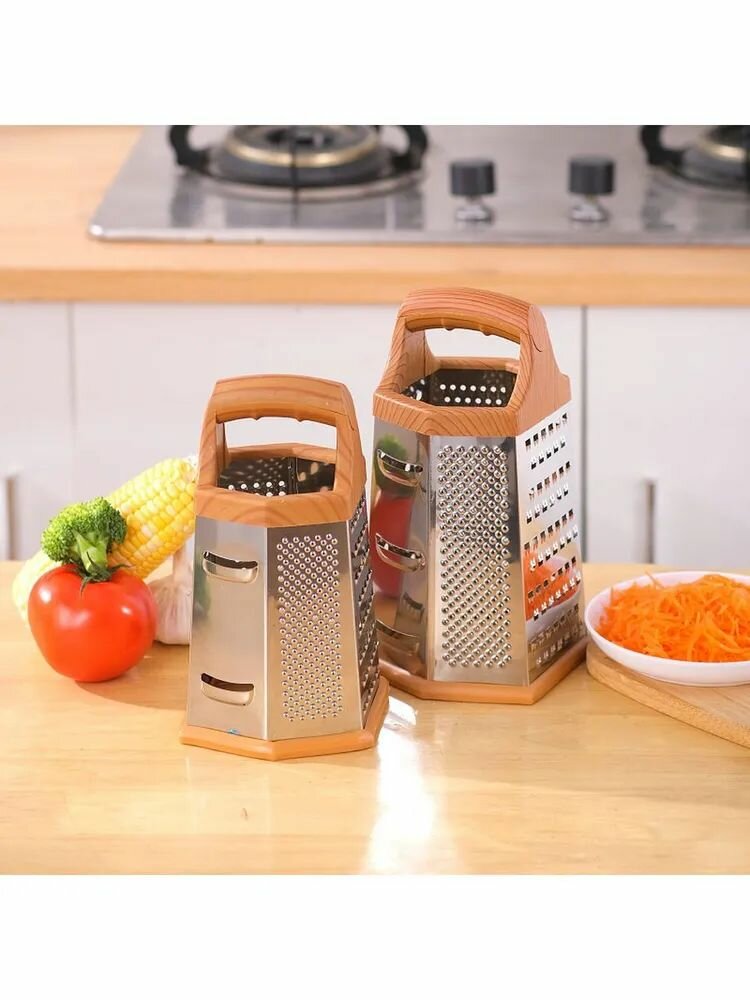 Терка-измельчитель ручная для овощей, фруктов, сыра, рыбы "Овощерезка 6-ти сторонняя"