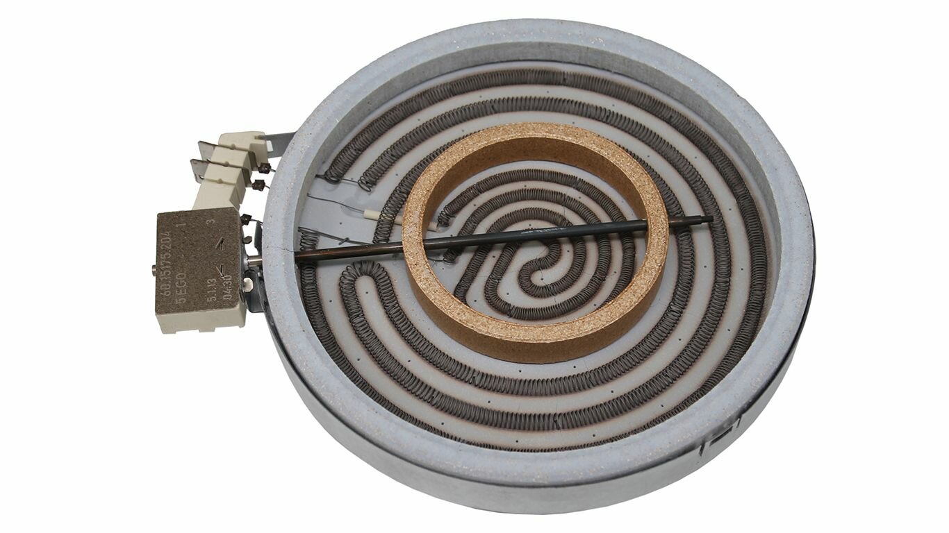 Конфорка для плиты, варочной поверхности Bosch 675203, 648285, 219444, 087721 (мощ-1700/400W, 4 клеммы, D-200мм-95мм внешний круг, внутренний круг 95мм, 10.78224.004, 9000409298, 60.15175.204)