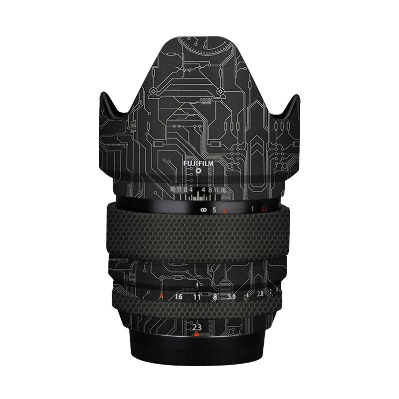 Фуцзи XF 23мм f/1.4 Прим-линза с темно-золотой отделкой в виде схемы современный технический стиль для камер