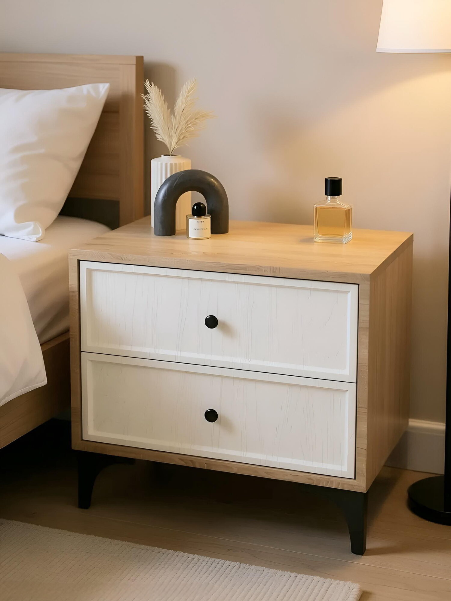 Тумба прикроватная МДФ дуб сонома/айс