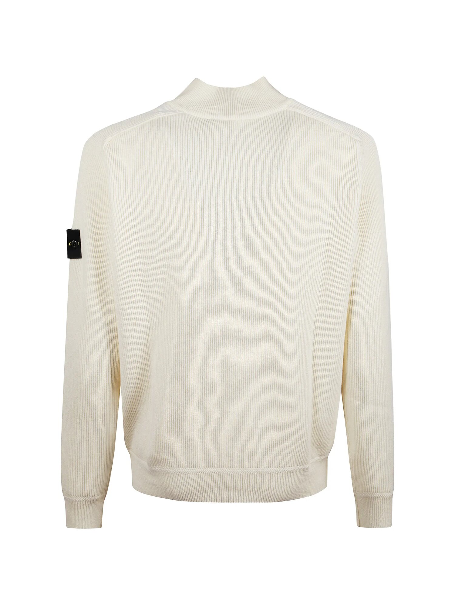 Свитер Stone Island Zip ribbed sweater, размер L, , белый — фото 1