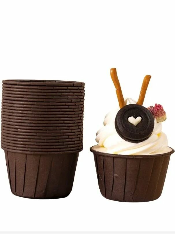 Форма для запекания, Круглая, 5 см x 3.9 см, 50 шт