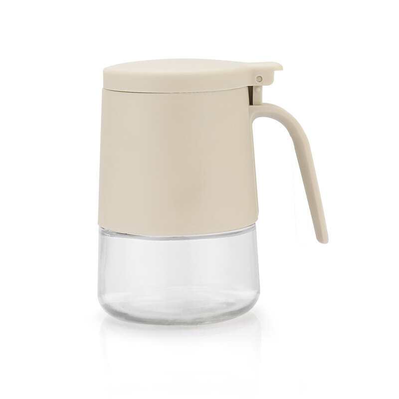 Креативная стеклянная банка для приправ с ручкой Кухня Нажмите открытую крышку банка для приправ с ложкой бутылка для