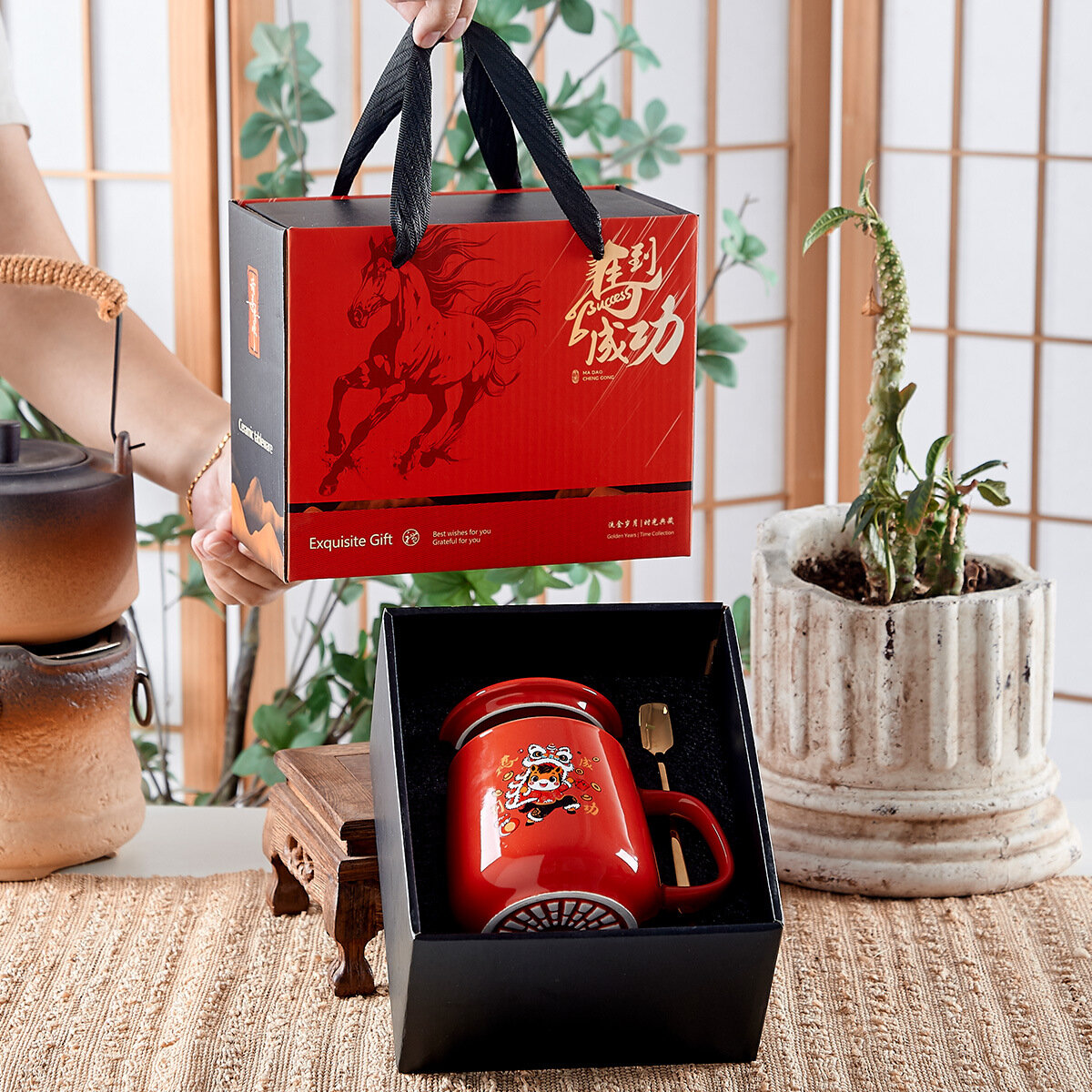 Новогодний подарочный набор с кружкой, удобный подарок для открытия мероприятий, взаимодействия с клиентами, командного строительства, практичные маленькие индивидуальные подарки