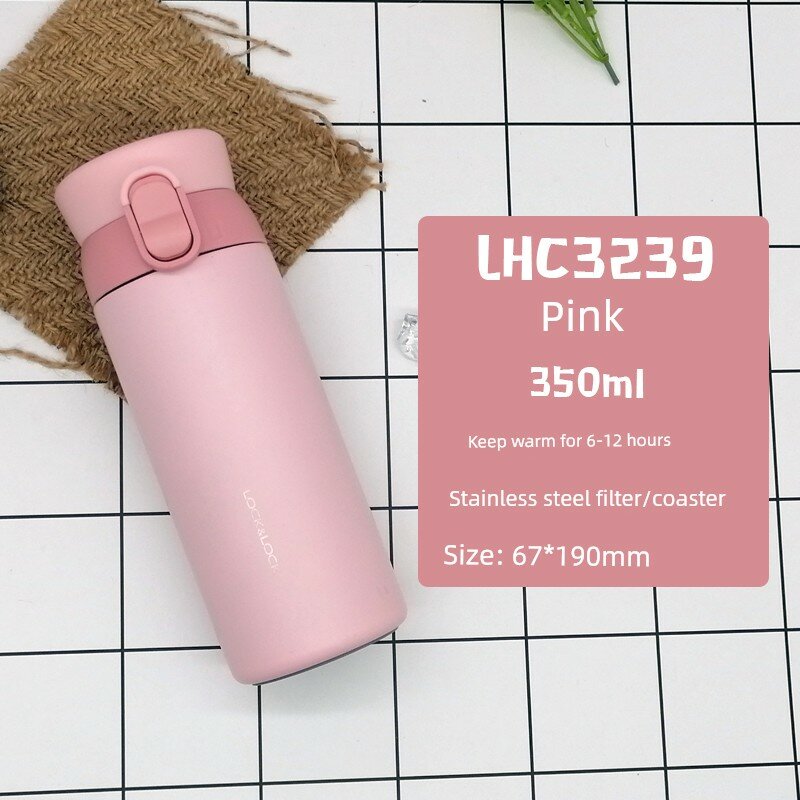 Lock&Lock LHC3239 316 нержавеющая сталь вакуумный термос 350 мл розовый