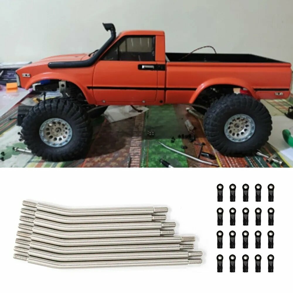 Аксессуары AXIAL SCX10II 90046 90047 Набор тяг из нержавеющей стали с низким центром тяжести, 5 мм (аксессуар для радиоуправления)