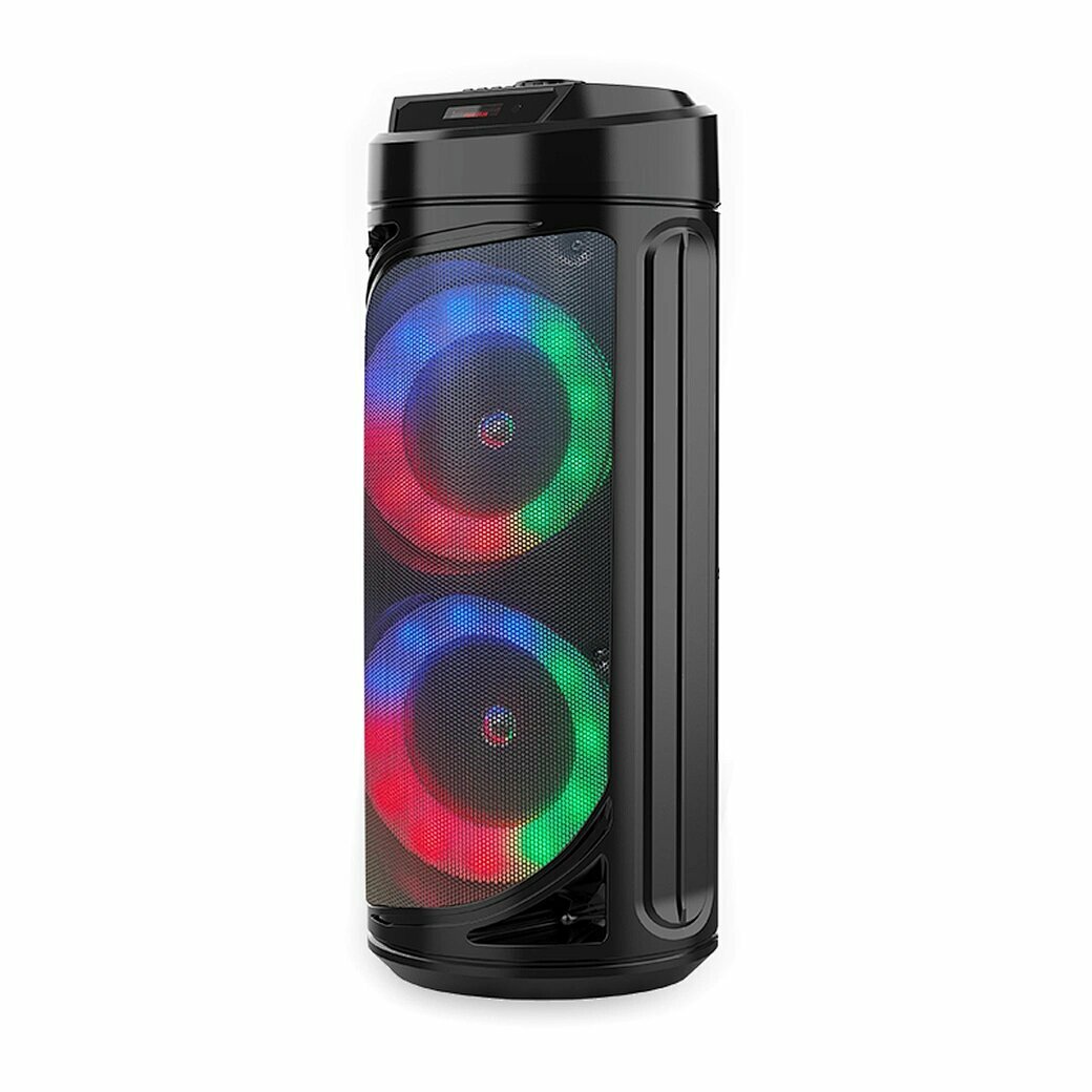 Колонка 6212 Bluetooth, 20Вт с пультом, караоке и микрофоном, USB, AUX, micro SD, 3000 мАч, Черный