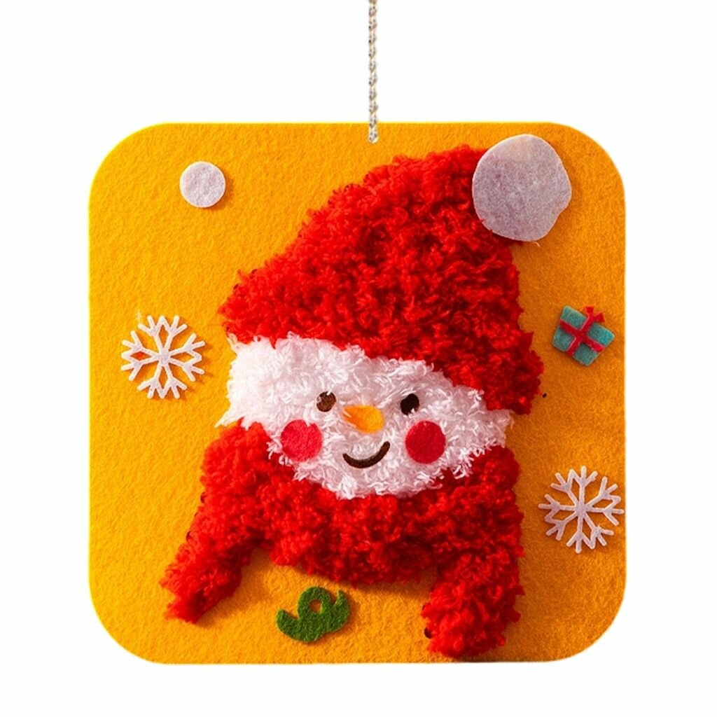 Рождественское украшение для детей ручной работы из нетканого материала для шитья музыкальных пазлов своими руками-Рождественский снеговик