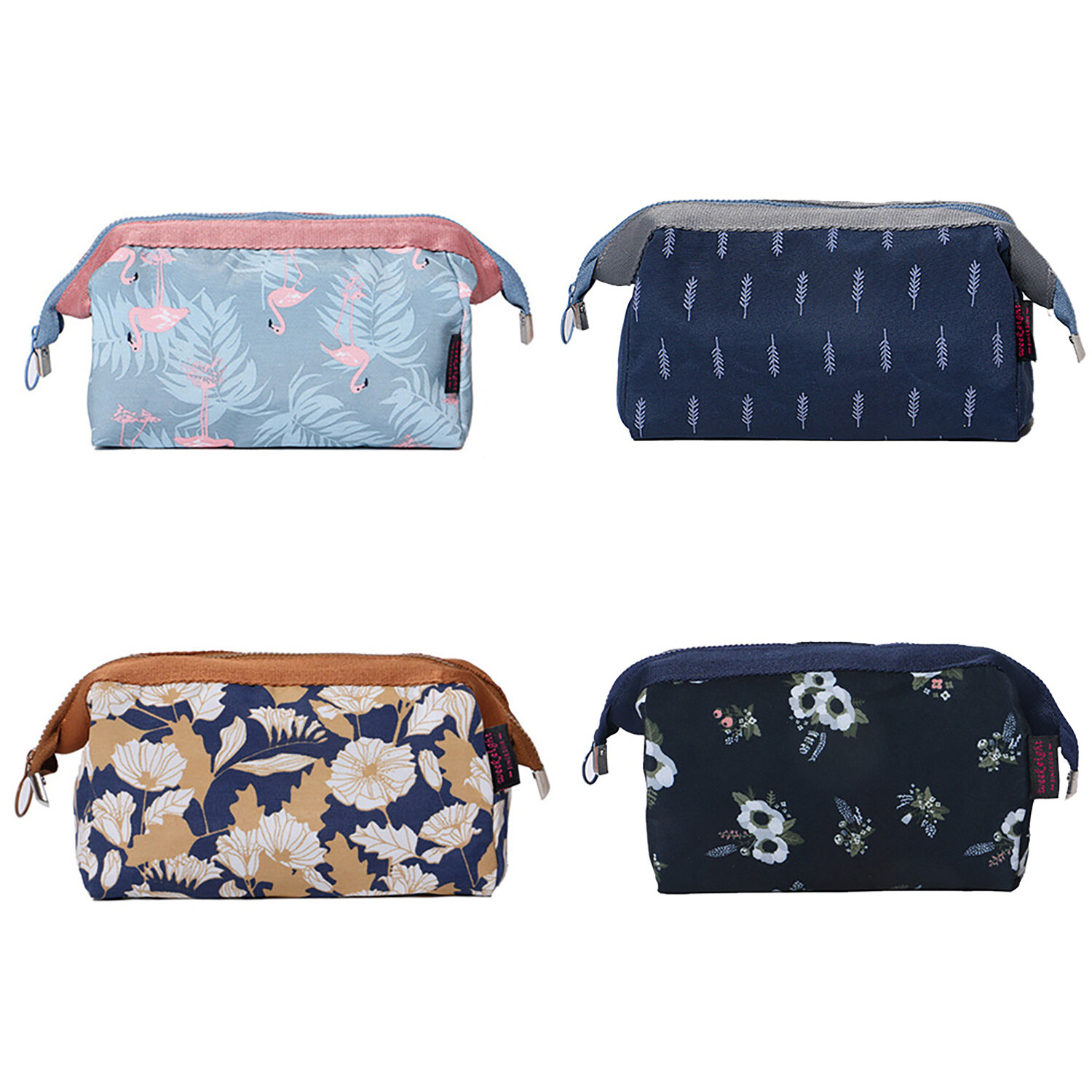 Сумка для косметики женская Necessaire Make Up Bag Travel Waterproof Portable Makeup Bag Toiletry Kits, материал Canvas, цвет Brown / Black / Grey / Dark Blue, размер 19*13*10cm / 7.5*5.1*3.9in, количество 1 шт.