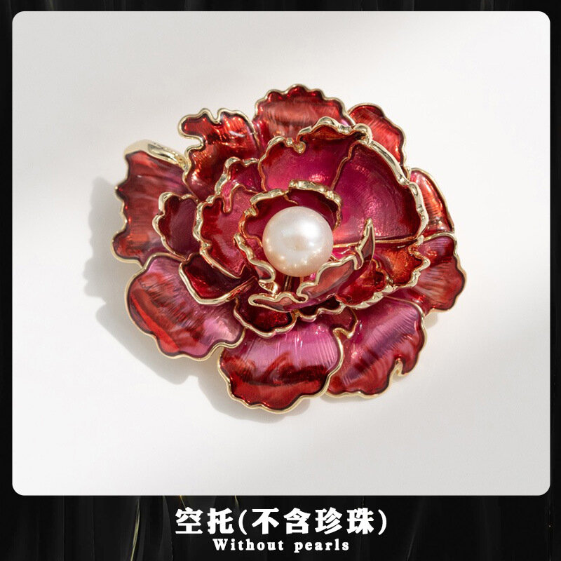 2026 Стиль Хуньцзянь Люкс Элегантная Натуральная Пресноводная Жемчужина Брошь Пион Брошь Аксессуар для Чонгсама