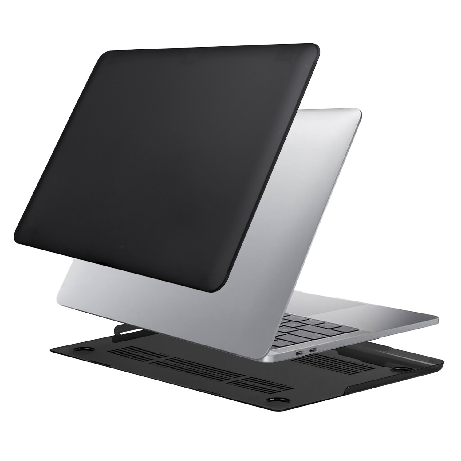 Чехол Mbook Pro 14 (25/24/23/21) матовый чёрный (A2442/A2779/A2918/A2992/A3112/A3185/A3401/A3434)