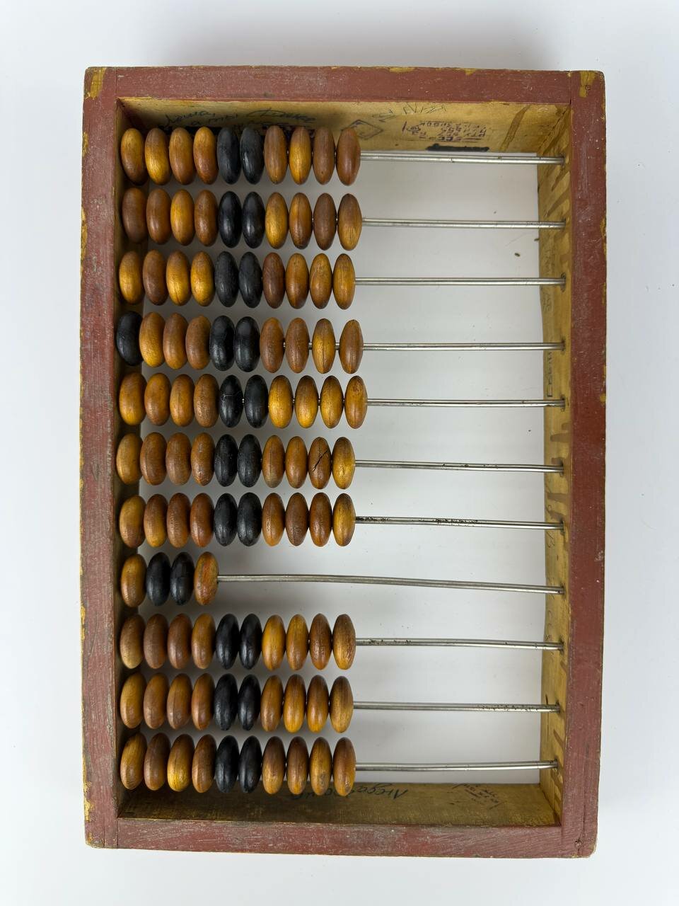 Счеты деревянные СССР, большие, 26,5 х 40 см.