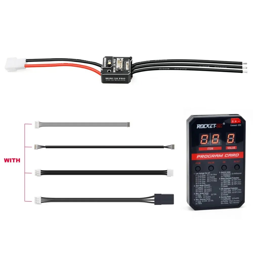 SurpassHobby Rocket-RC 30A ESC с датчиком, черный