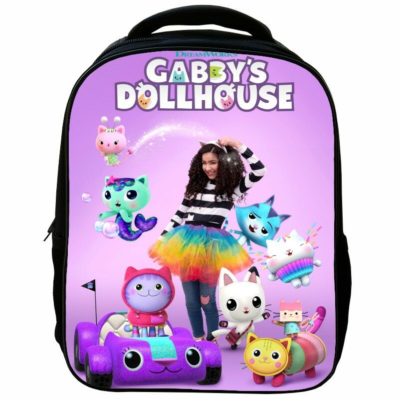 2026 Новый печатный рюкзак Gabby's Dollhouse, мультяшный рюкзак Gabby's Dollhouse для мальчиков и девочек в детском саду