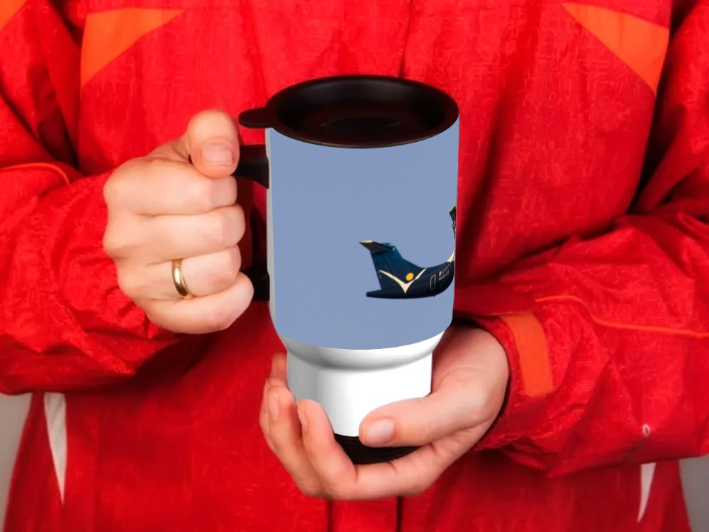 Тремокружка для авто с принтом "Самолет, авиакомпании, авиатор" 0.5 л.