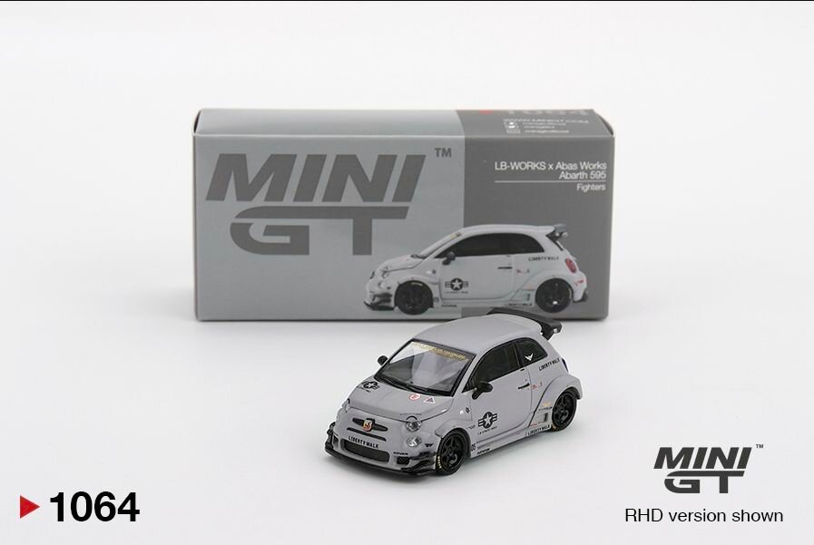 Коллекционная машинка MINI GT 1:64 Abarth 595 LB-WORKS x Abas Works Fighters
