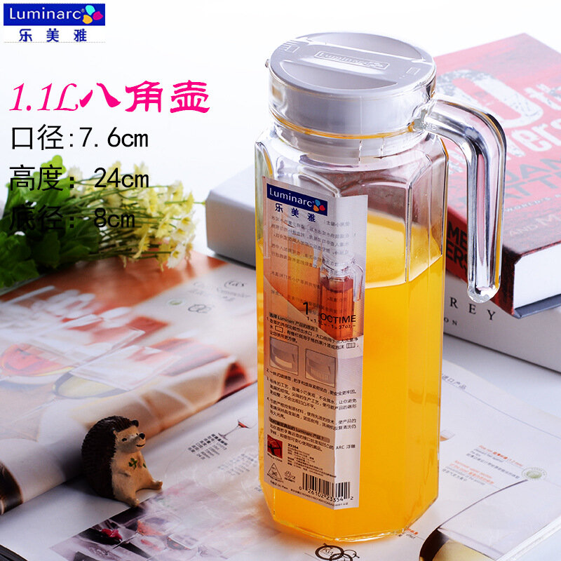 Горячая распродажаСтеклянный чайник Lemeiya, холодный водяной чайник, утолщенный, прозрачный, устойчивый к высоким температурам, чайник для холодной воды, ресторанный чайник, чайник с утиным носиком, оптовая продажа