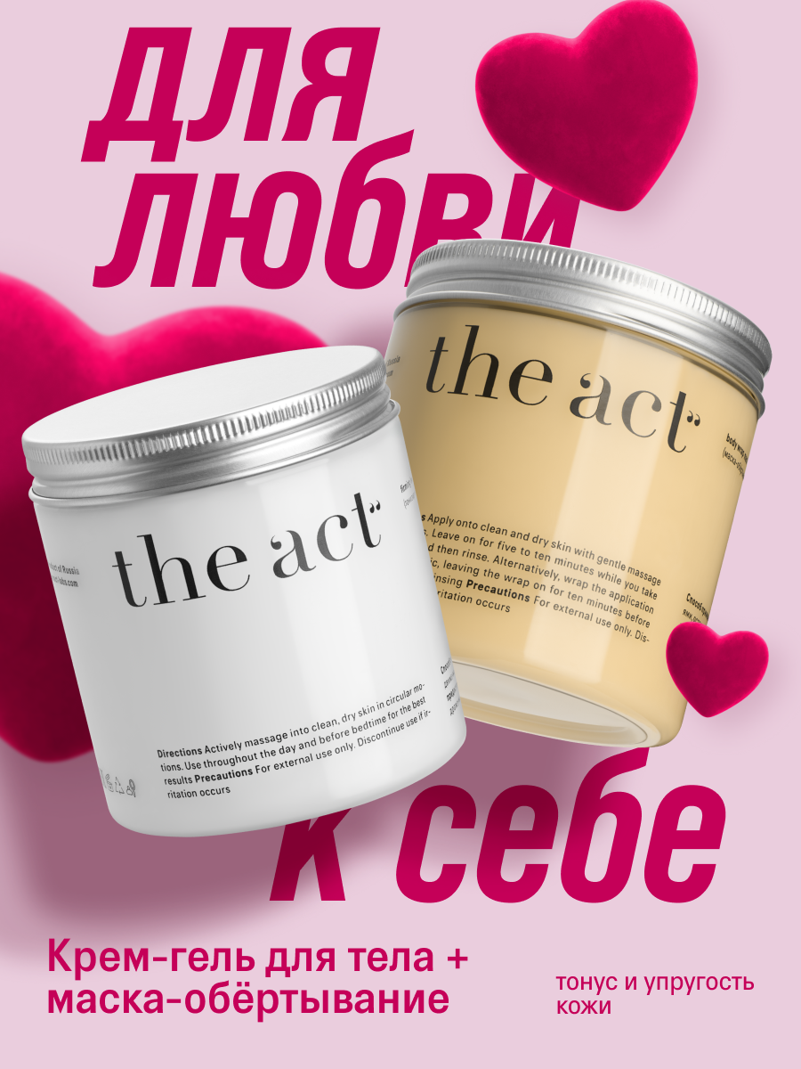 Набор антицеллюлитный крем-гель и маска обертывание для тела The Act