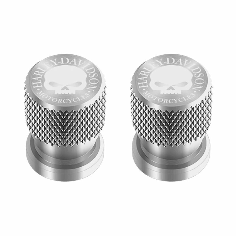 Крышки штока клапана мотоцикла, колпачки для автомобильных колес для Harley Серебряный, A silver