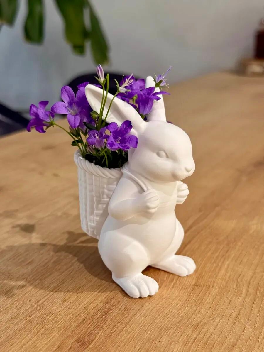 Декоративная корзинка "Весенний Зайчик" 3D печать из пластика