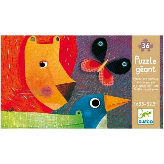 Пазл – гигант Djeco Животные, 36 деталей