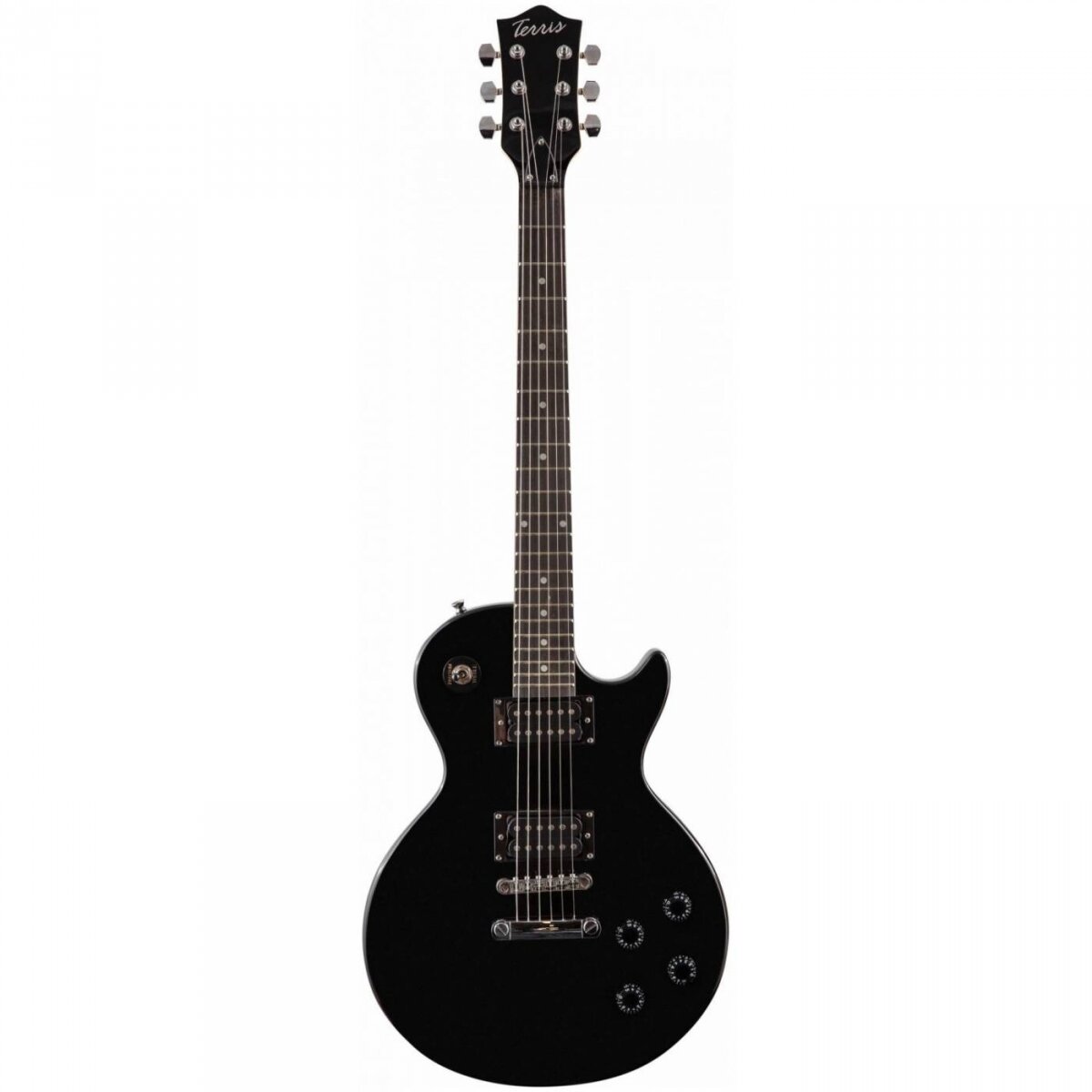 Электрогитара TERRIS TLP-039 BK: черный Les Paul, HH, 22 лада, для начинающих, универсальная