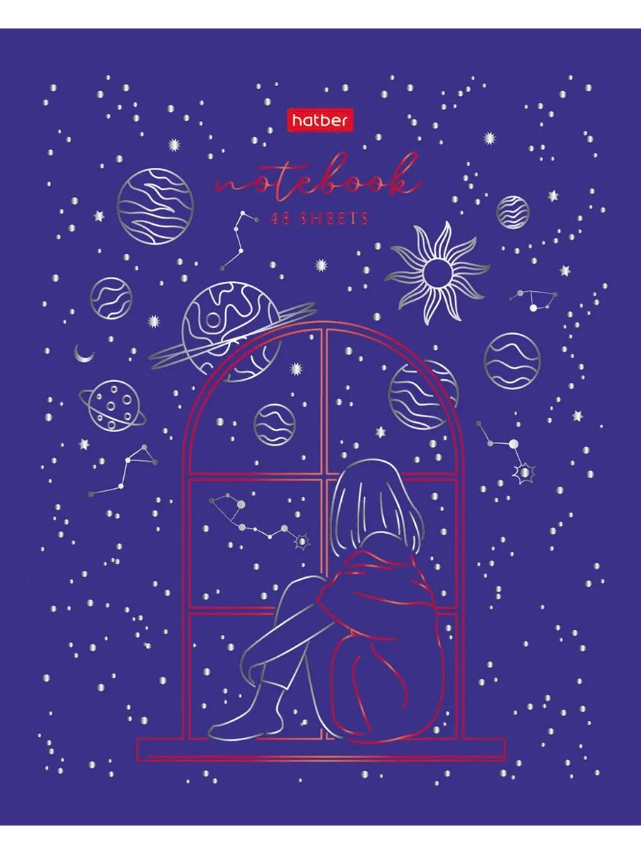 Тетрадь Dream On, 48 листов, клетка, в ассортименте