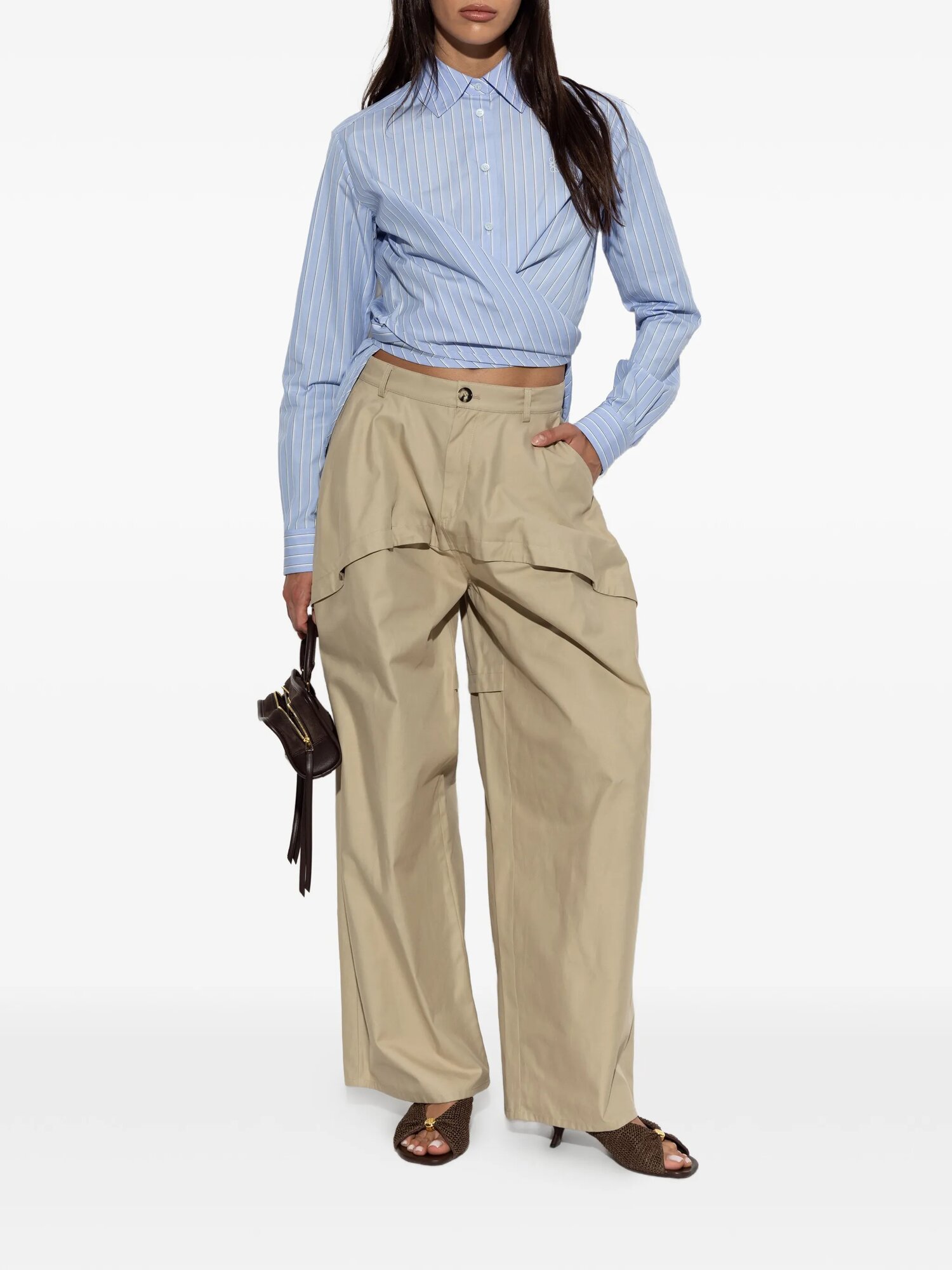 Брюки Loewe Layered trousers, размер 36, разноцветный — фото 1