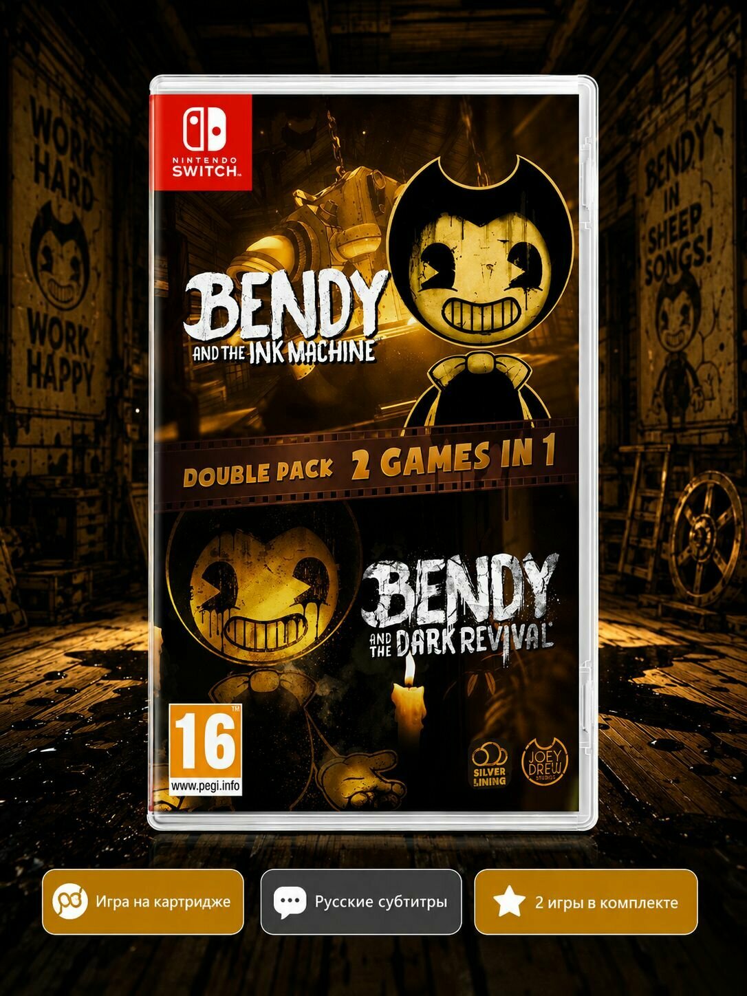 Игра Bendy and the Ink Machine / Dark Revival Double Pack (Nintendo Switch, Русские субтитры)
