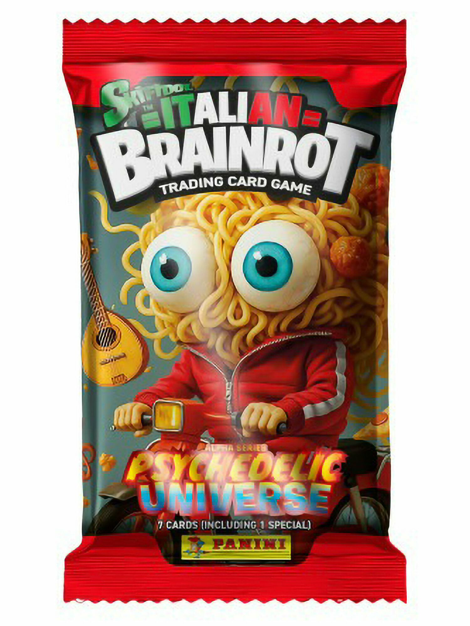 Карточки коллекционные Panini Skifidol. Italian Brainrot TCG, бустер - 7 карт на итальянском