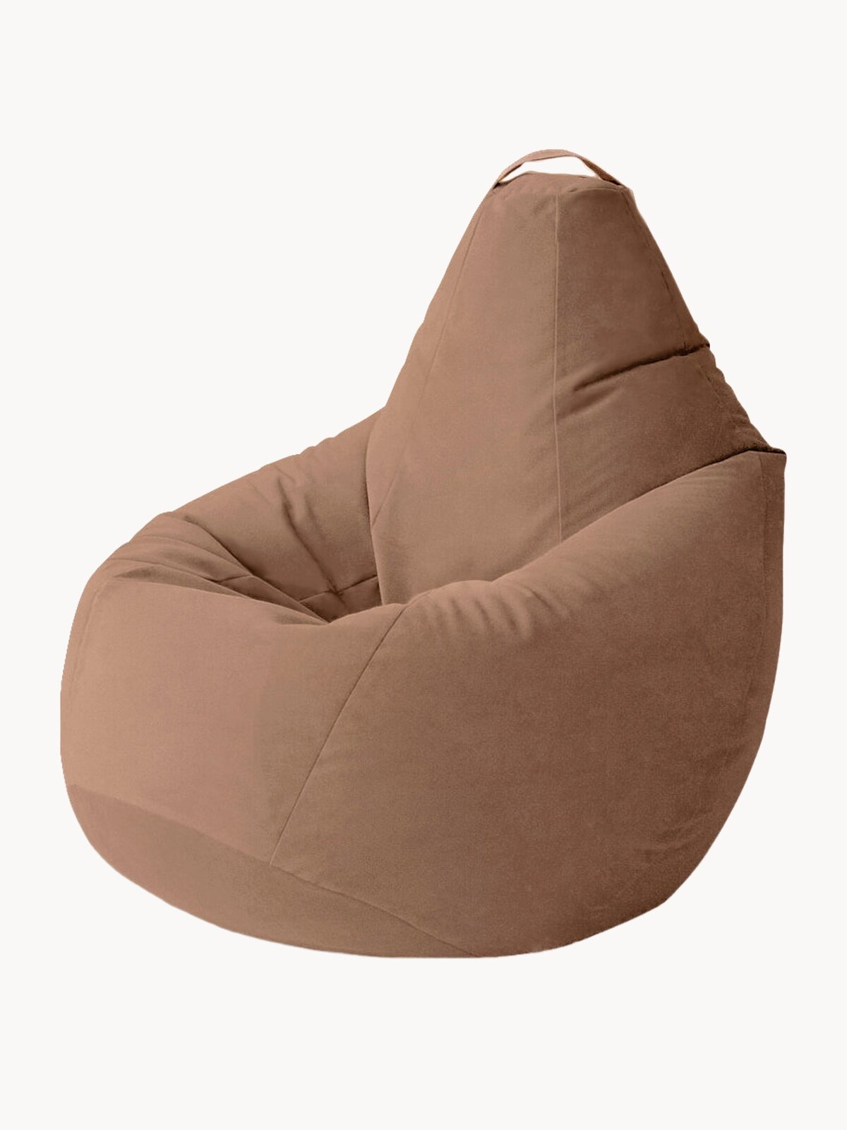 Кресло мешок MyPuff, бескаркасное кресло, пуфик мешок, размер 4XL, мебельный велюр, шоколад