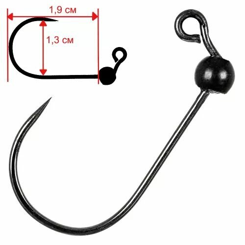 Джиг головки Norstream Trout Jig Head 0,33гр. цв. painted black 5шт. / вольфрам