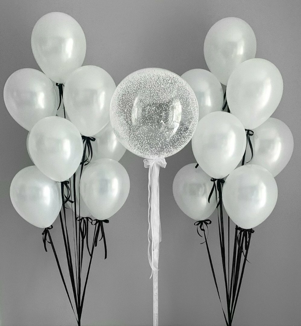 Композиция из воздушных шаров с гелием «Воздушная изысканность
