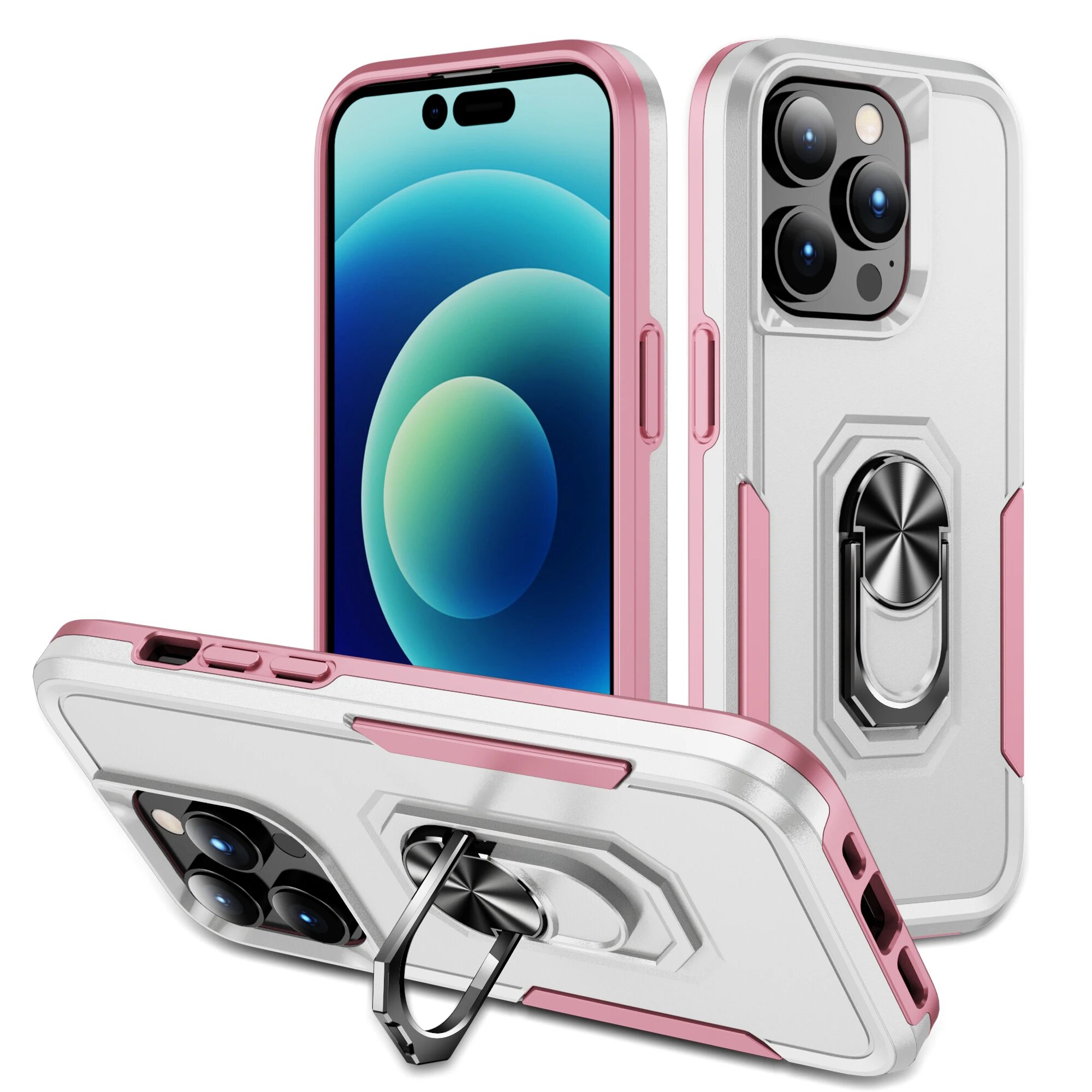 Бронированный чехол для iPhone 16, 15, 14, 13, 12, 11 Pro Max XS XR 8 Белый, белый, IPhone 16Pro Max