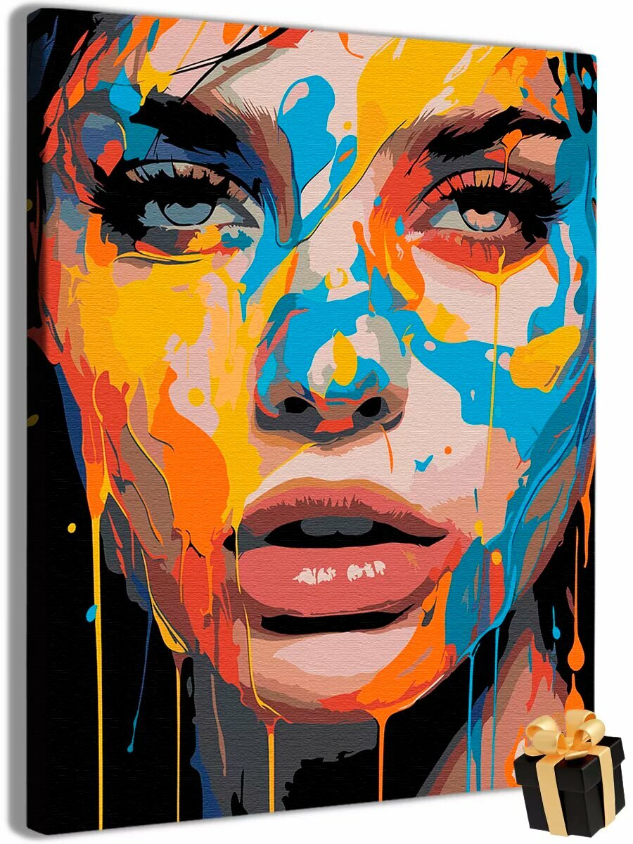 Картина по номерам девушка в краске